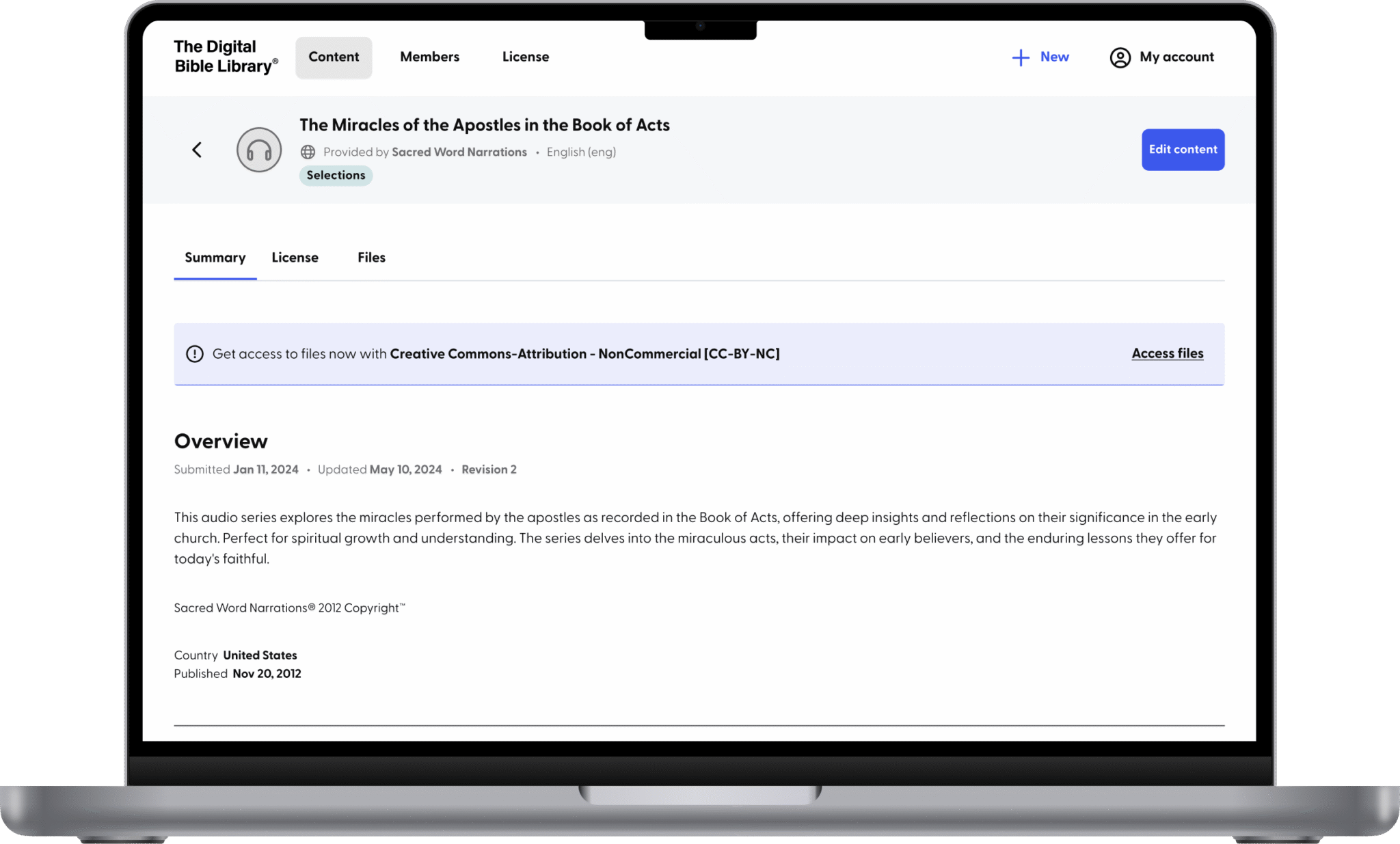 The Digital Bible Library